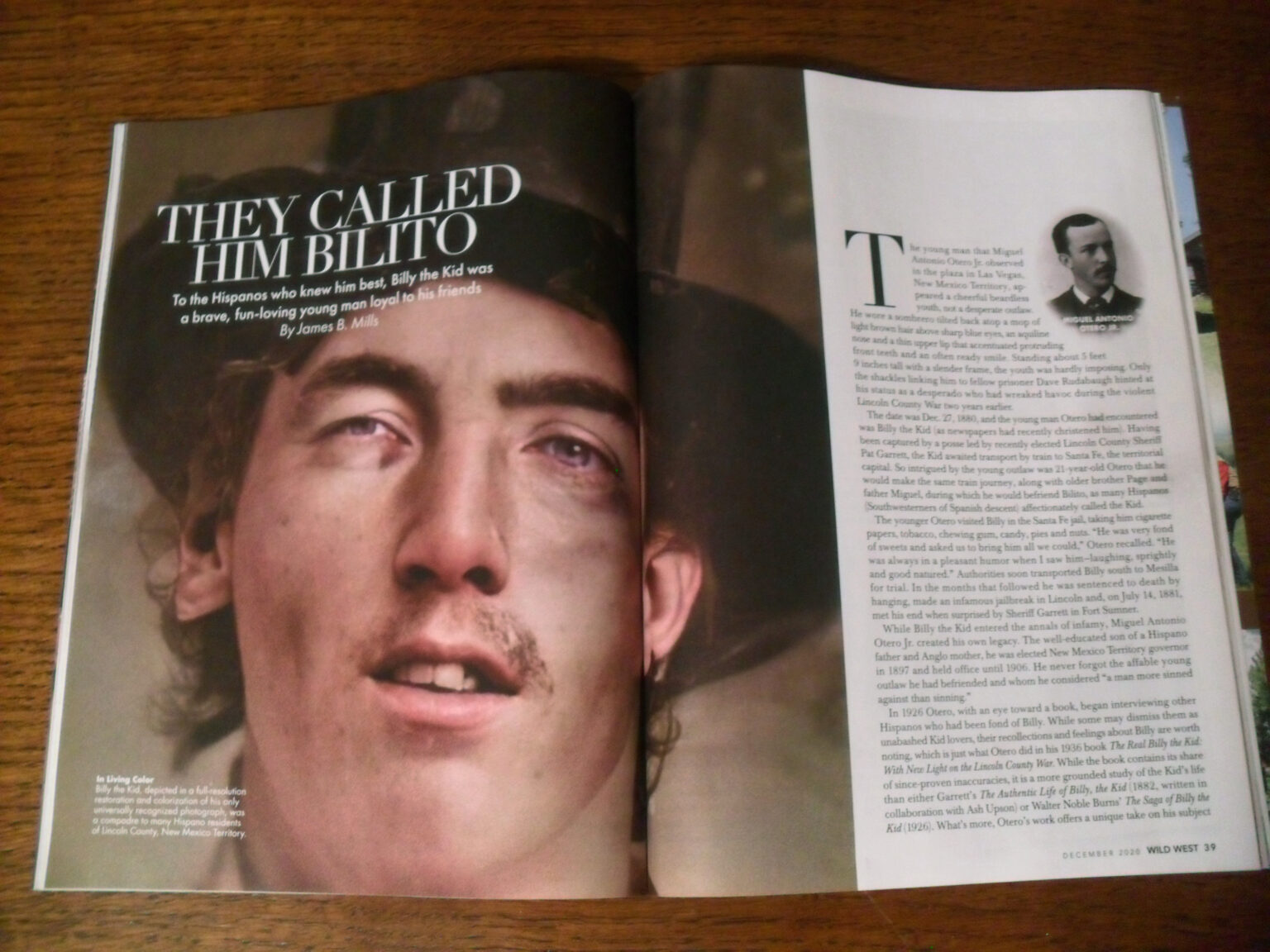 2020 December Wild West Magazine - Billy the Kid restoration ...